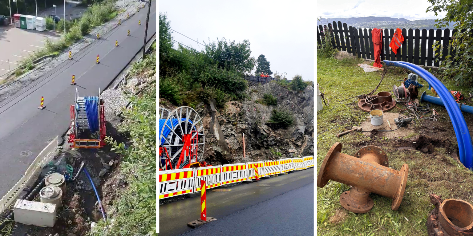 Rørfornyet vannledning i bratt fjellside - Olimb Rørfornying
